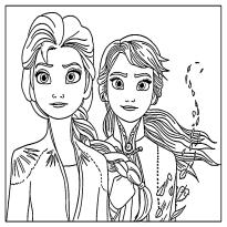 Karlar Ülkesinde Elsa Boyama Sayfası | Panda Boyama